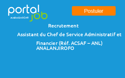 Emploi - Recrutement Assistant du Chef de Service Administratif et ...